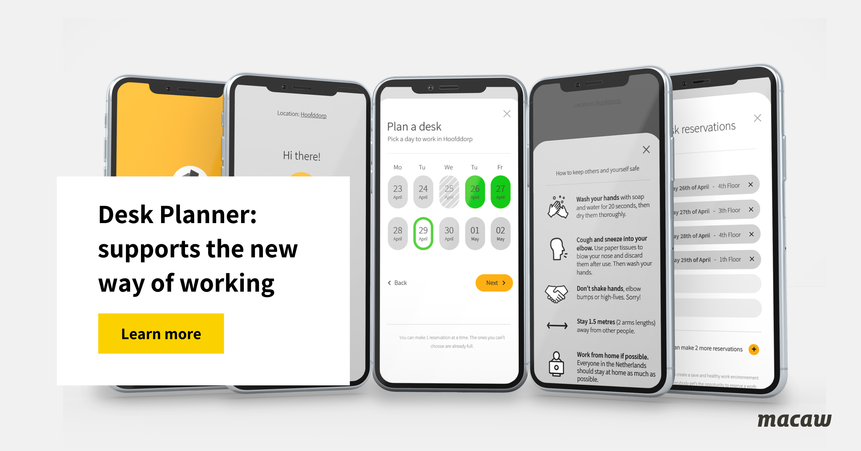 Desk Planner: supports the new way of working | Microsoft & Macaw